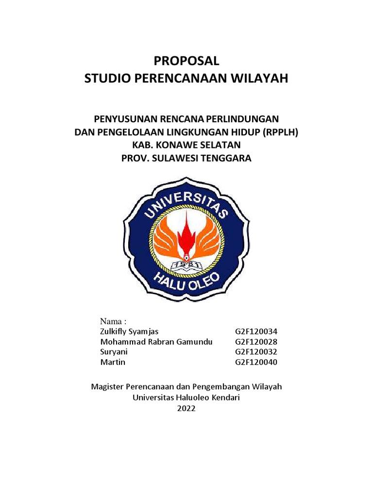 Proposal Studio Perencanaan RPPLH Nett PDF | PDF | Sains & Matematika ...
