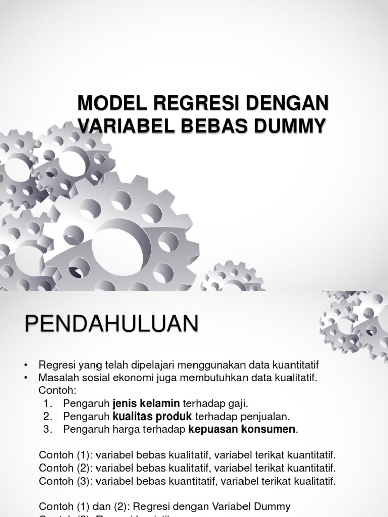Regresi Dengan Variabel Dummy - PPTX | PDF