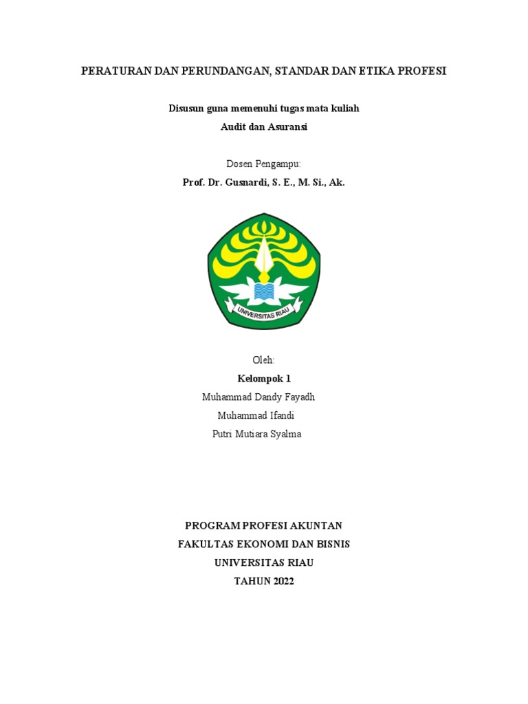 Makalah Audit Dan Asuransi Kel. 1 | PDF