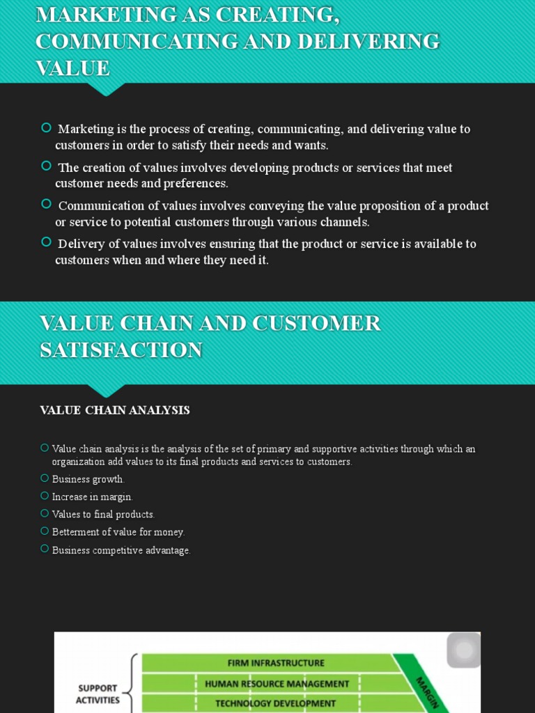 Marketing As Creating, Communicating and Delivering Value | PDF