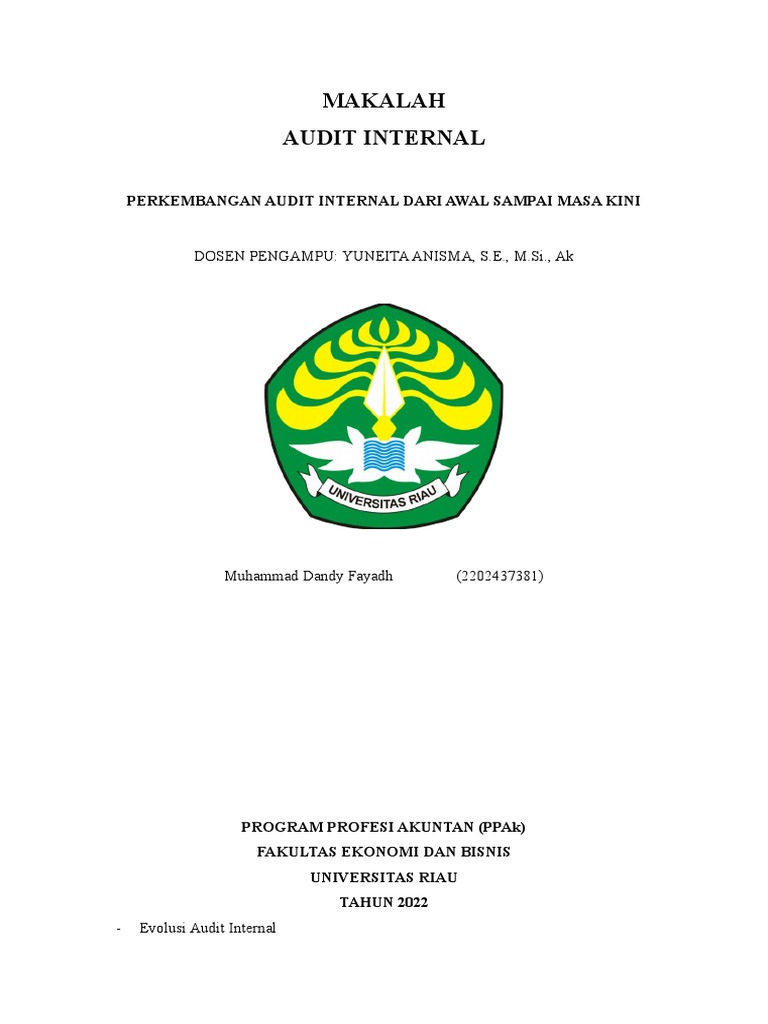 MAKALAH Audit Internal | PDF
