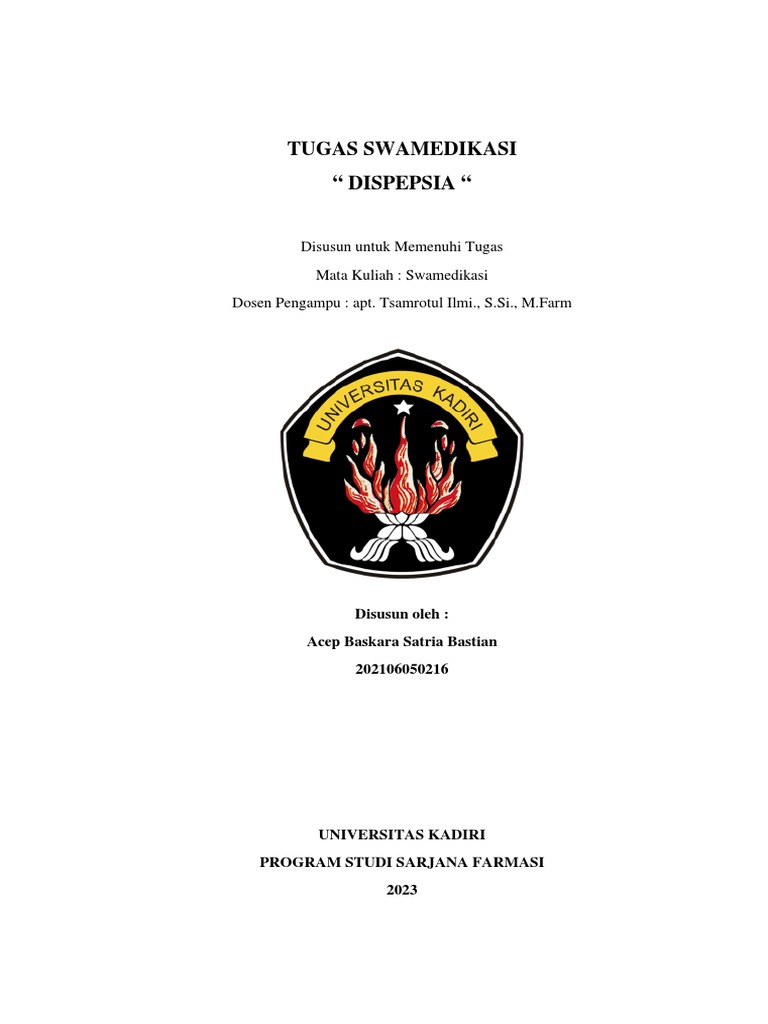 Tugas Swamedikasi Dispepsia - Acep Baskara Satria Bastian - 202106050216 PDF | PDF