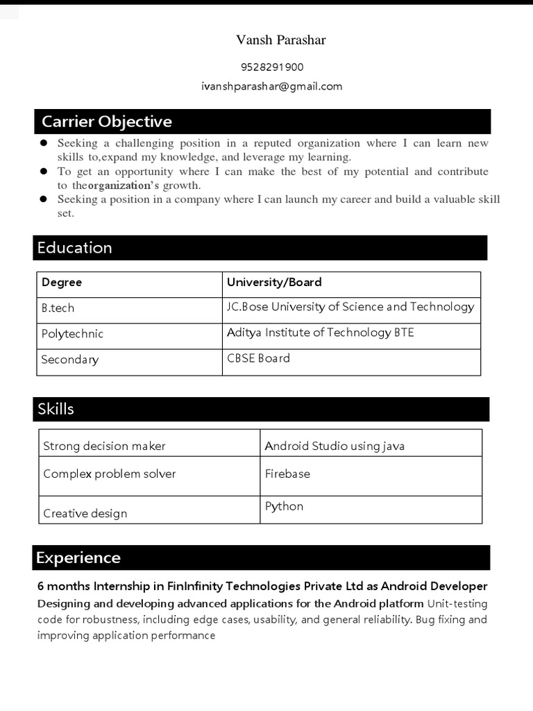 vansh_resume | PDF
