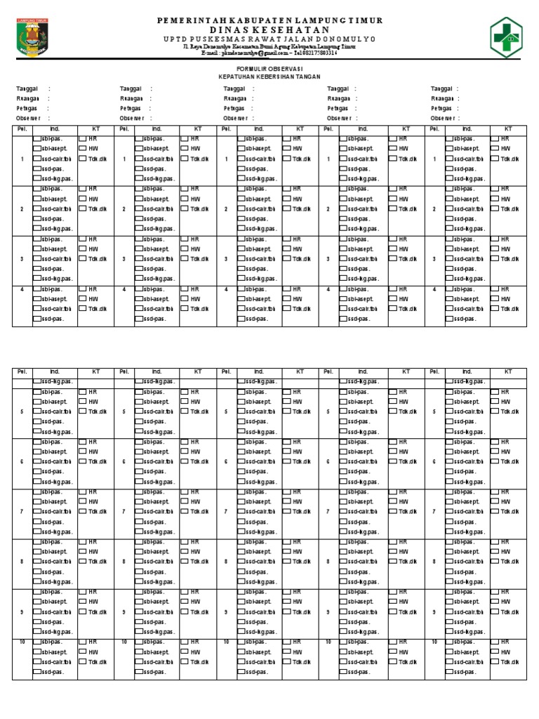 FORM OBSERVASI KKT DM | PDF