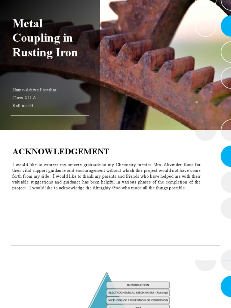 Metal Coupling in Rusting Iron | PDF | Rust | Corrosion