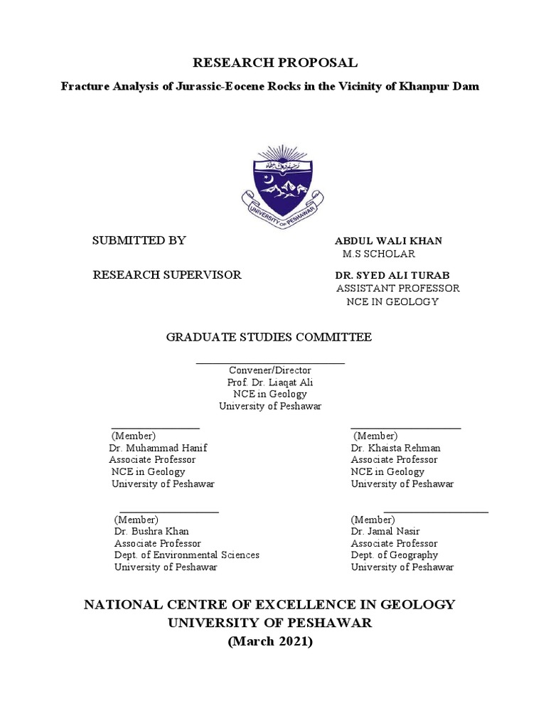 PROPOSAL | PDF | Geology | Earth Sciences