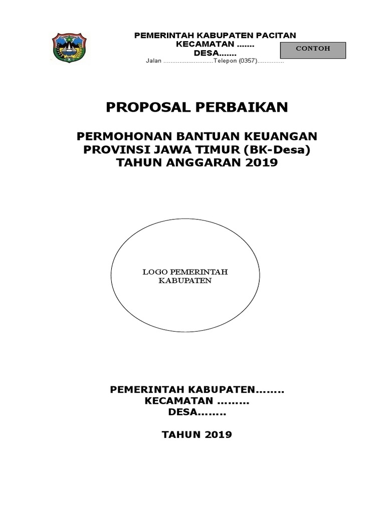 Proposal Perbaikan BK Desa Prov | PDF | Pengelolaan Keuangan & Uang