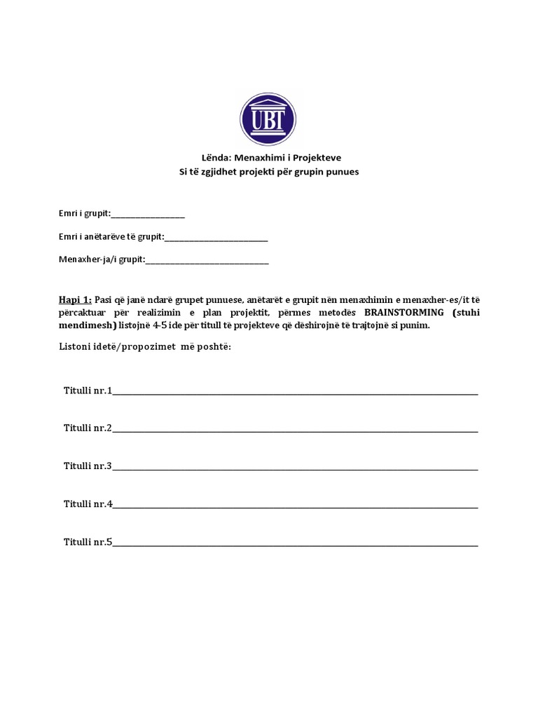 Shembull Dhe Detyrë - Si - Te - Klasifikohen - Idetë Për Projekt - 2023 | PDF