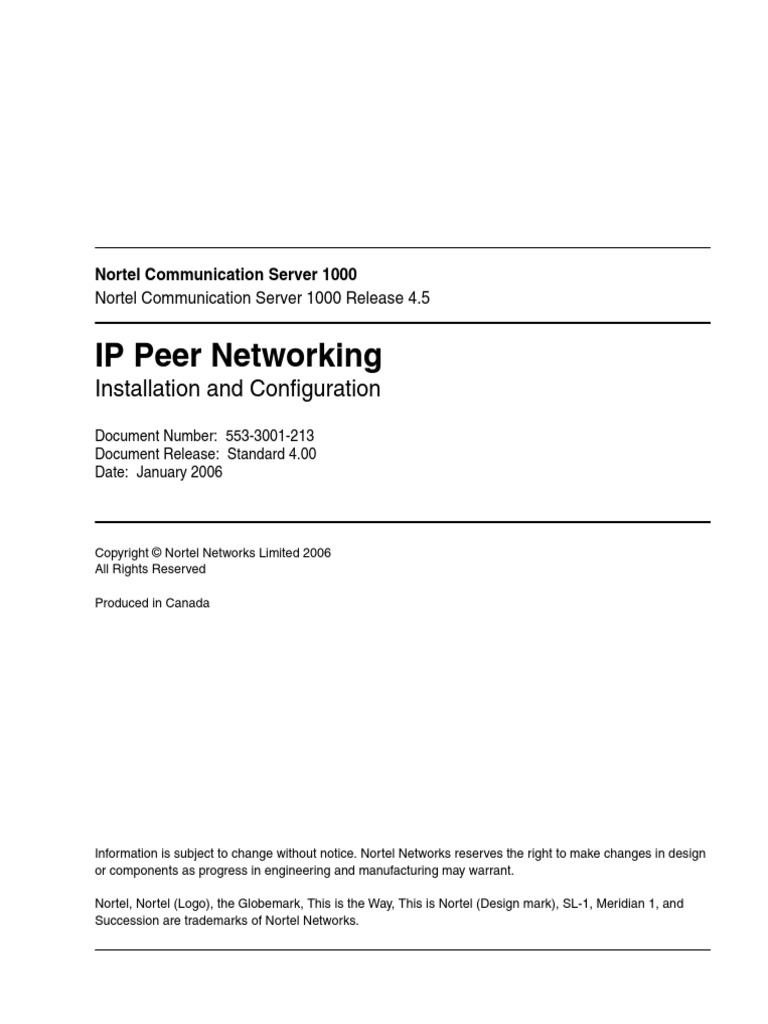 553-3001-213 - 4 .00ip Peer Netw PDF | Download Free PDF | Session Initiation Protocol ...