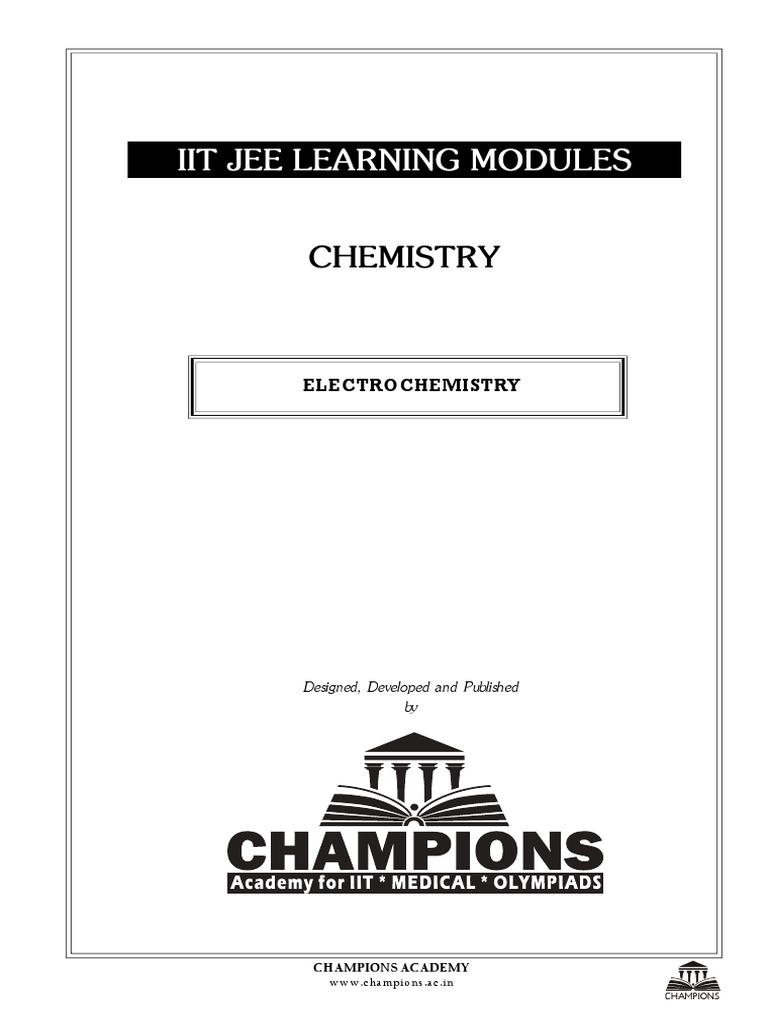 Electrochemistry Module PDF | PDF | Teaching Methods & Materials