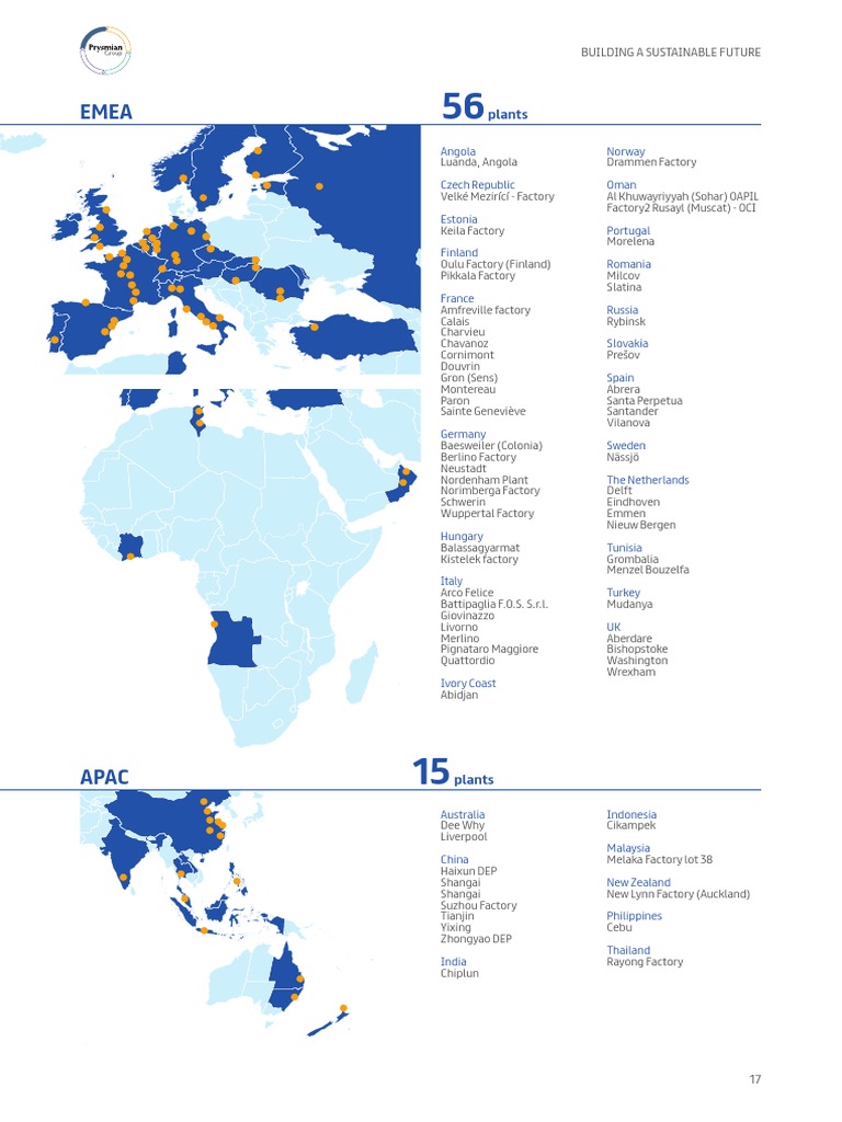 Building a Truly Global Foundation for Sustainability: An Overview of EMEA and APAC Plant ...