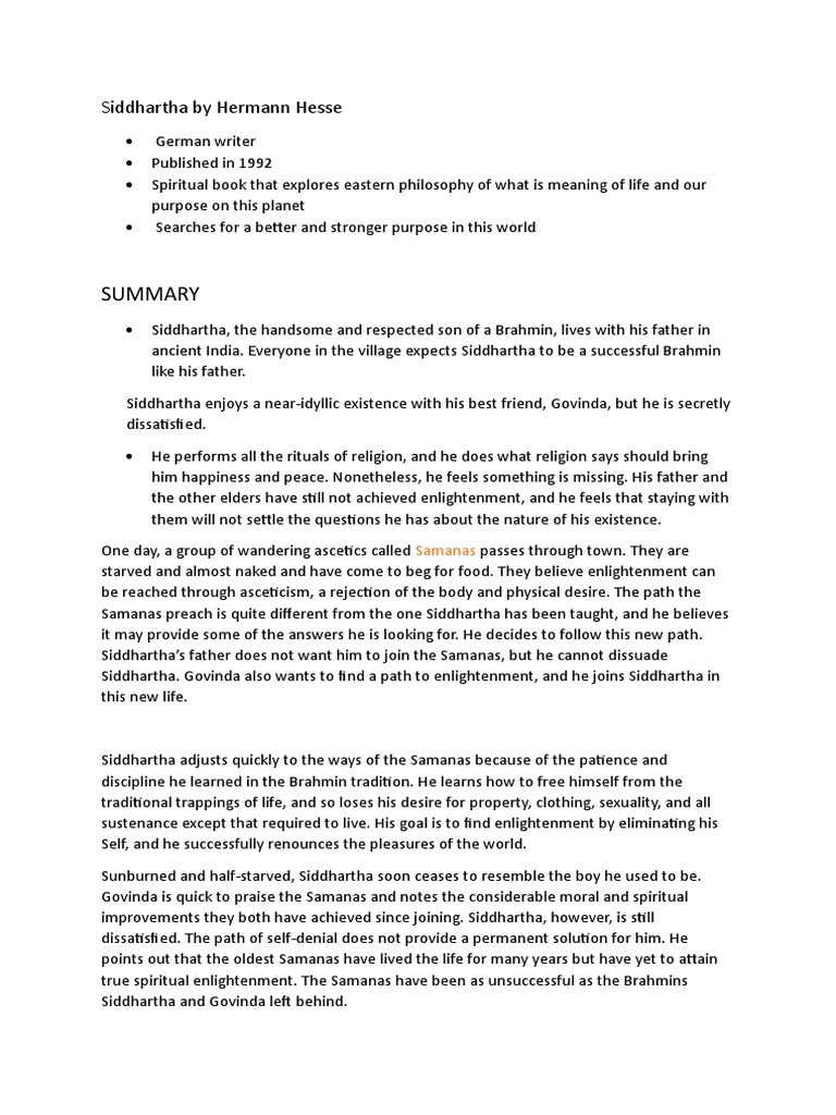 Siddhartha by Hermann Hesse PDF | PDF