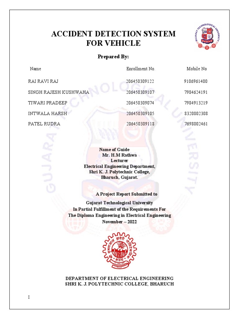 Accident Detection System Report | PDF