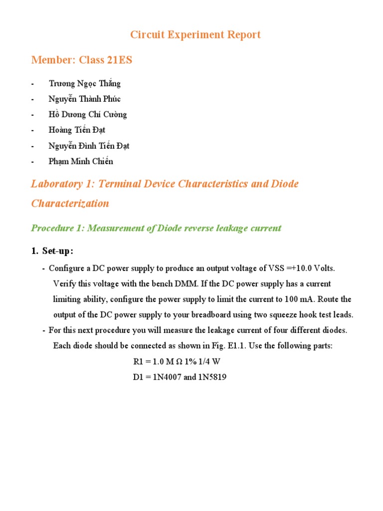 Report | PDF | Diode | Rectifier