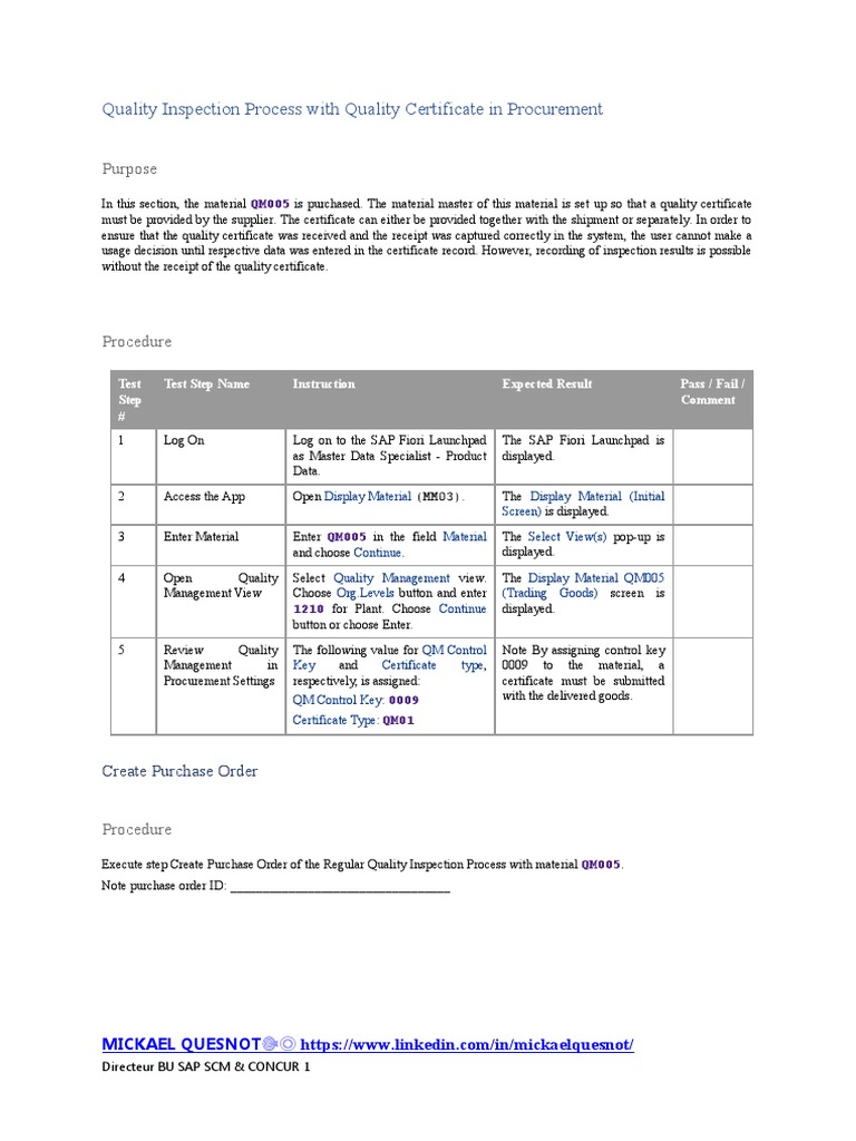 Quality Inspection Process Overview | PDF