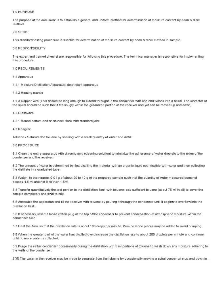 MC by DEAN AND STARK METHOD PDF | PDF | Technology & Engineering