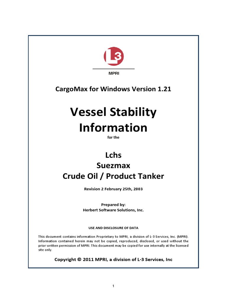 MPRI Vessel Stability Book - Suez | PDF