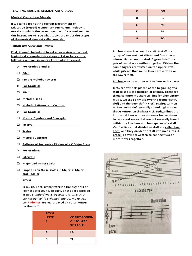 Elementary Music Teaching Guide | PDF