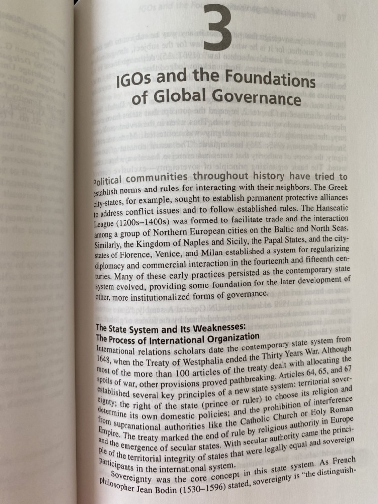 Tema 2 IGOs and The Foundations of Global Governance | PDF