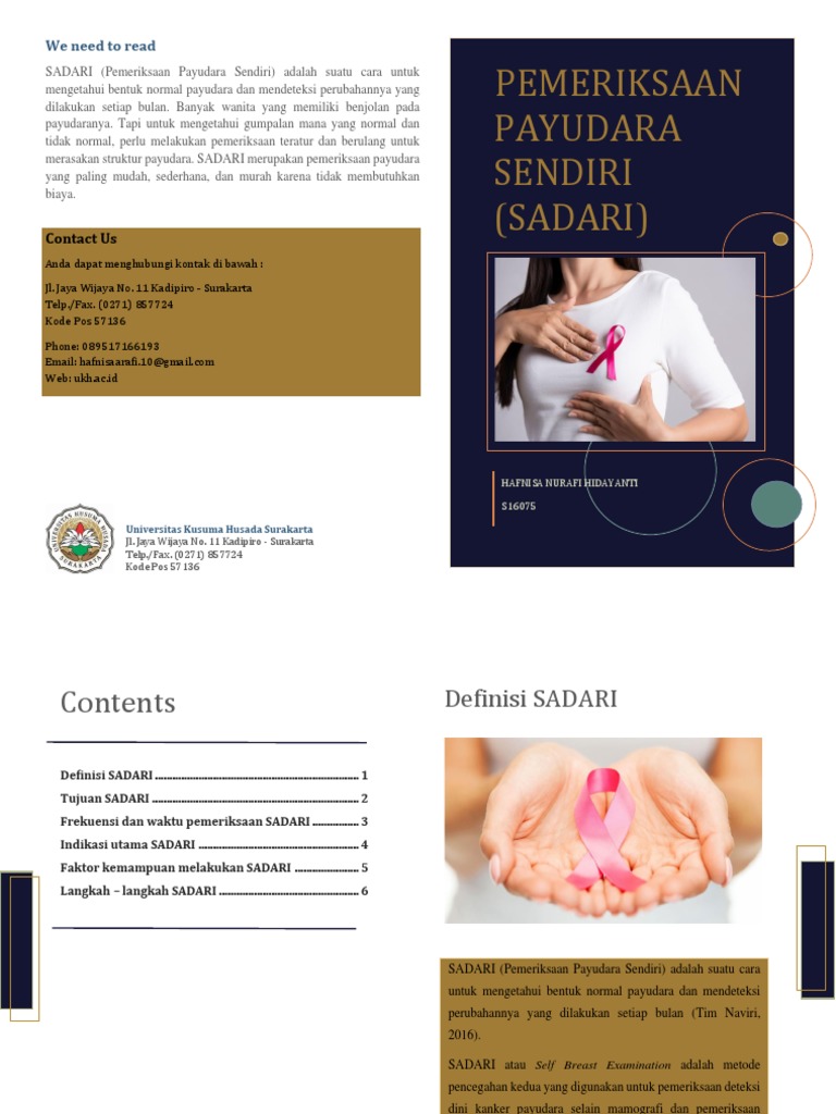 Panduan SADARI untuk Deteksi Dini | PDF | Karier & Perkembangan | Sains ...