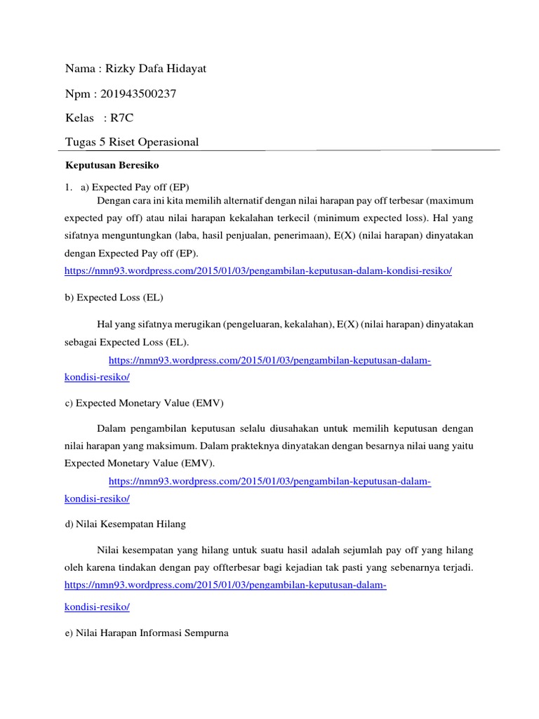 Tugas 5 RO - Rizky Dafa Hidayat - 201943500237 - R7C PDF | PDF