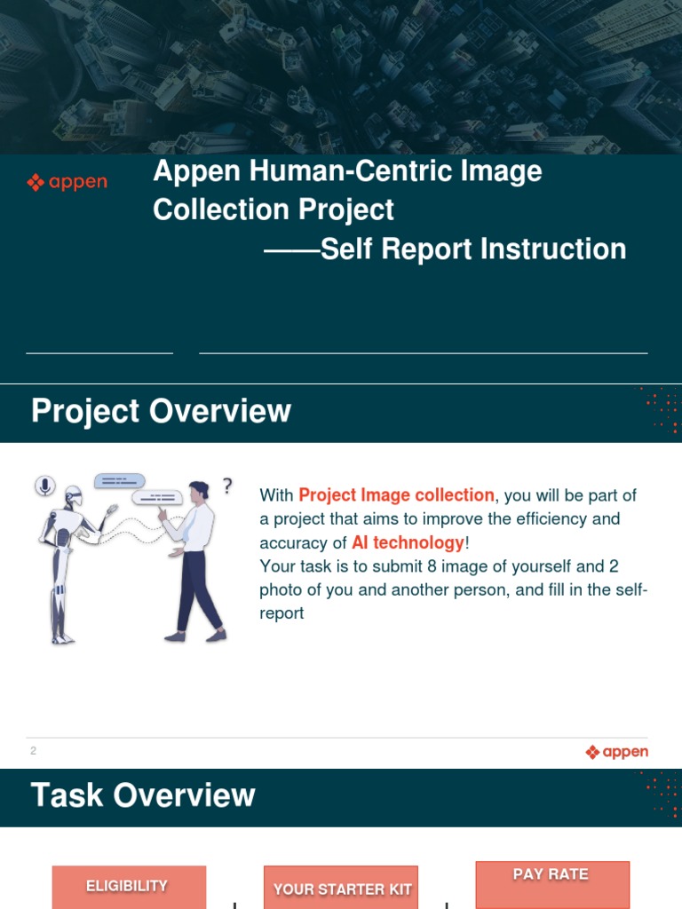 Appen Photo Collection - Self Report Instruction | PDF