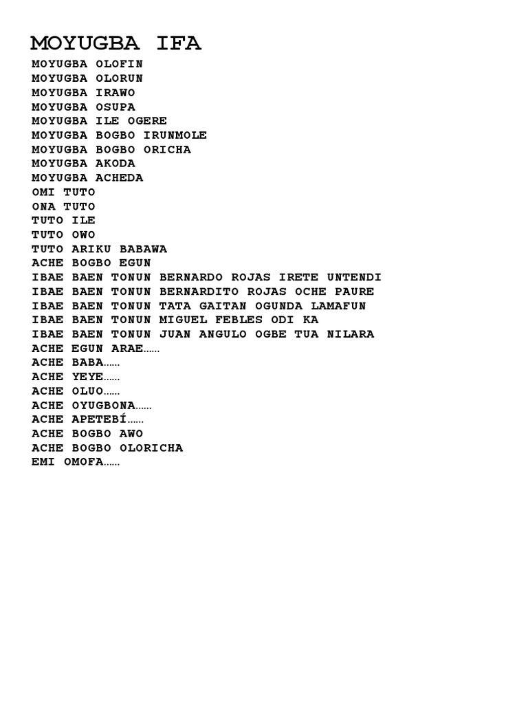 Moyugba Ifa PDF | PDF
