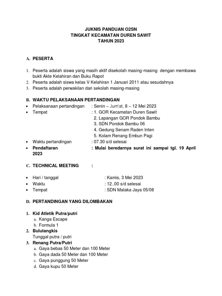 Juknis Panduan O2sn PDF | PDF