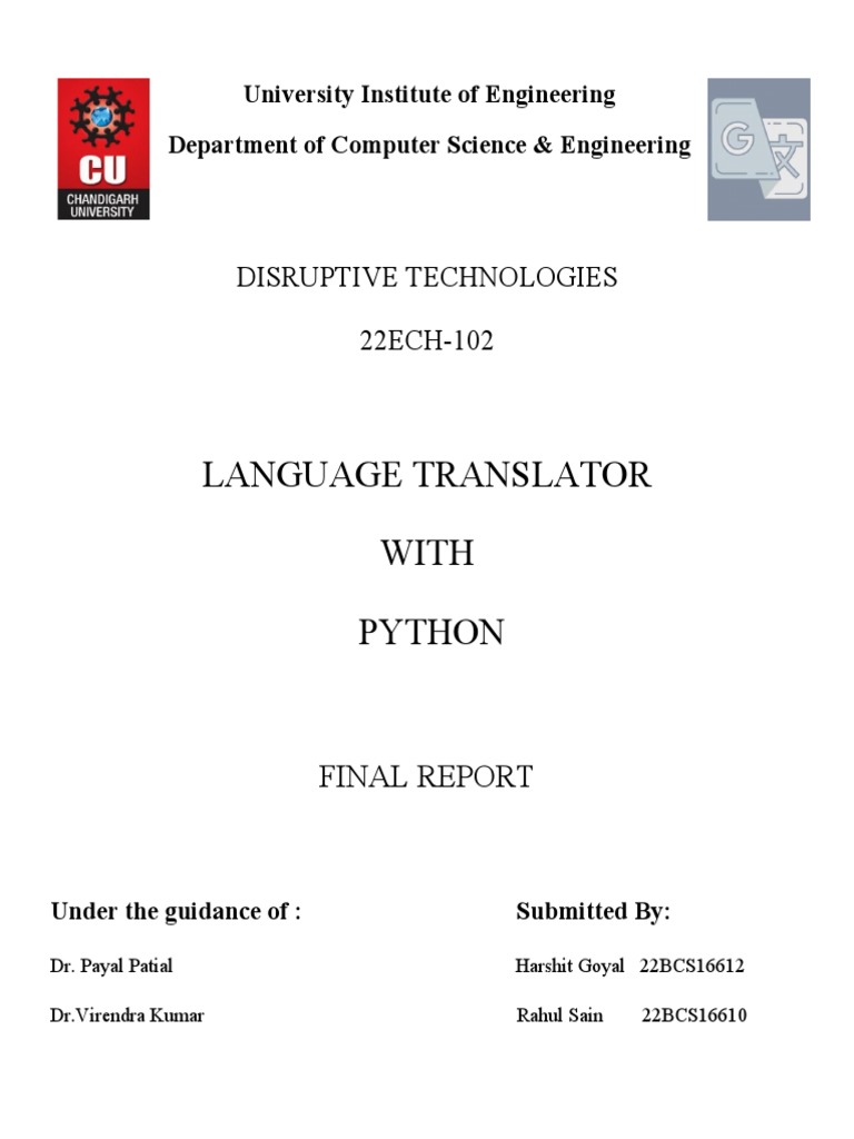 Final Translator | PDF | Source Code | Software