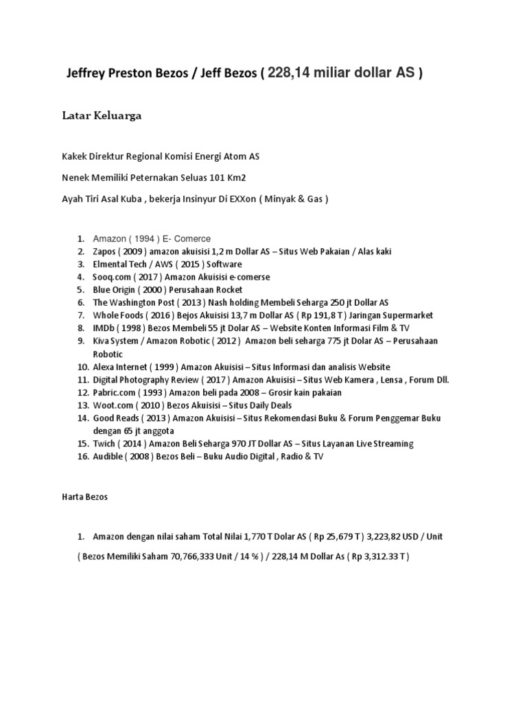 Jeffrey Preston Bezos | PDF