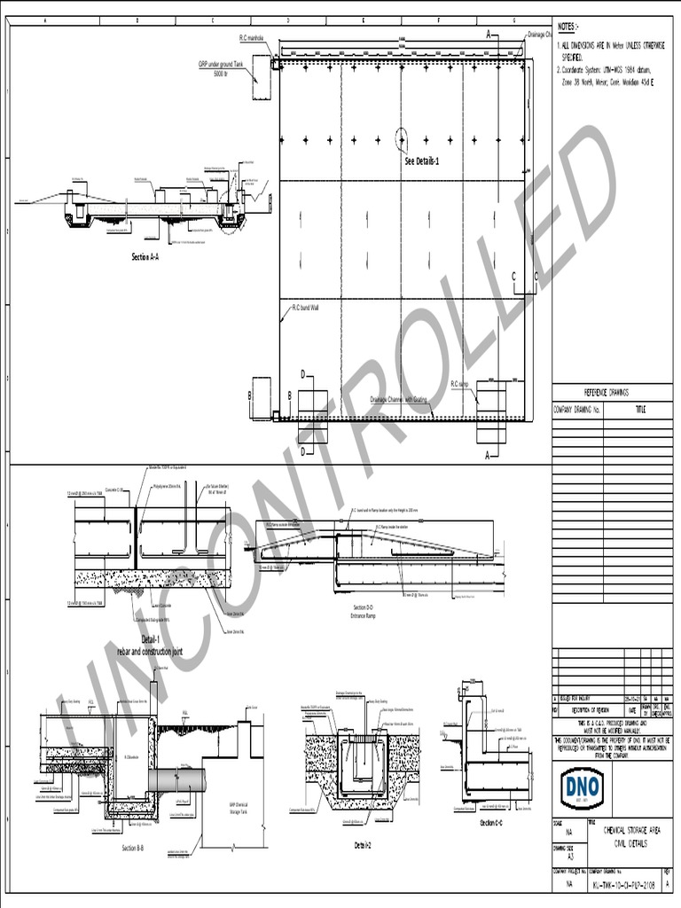 KU-TWK-10-CI-PLP-2108 - A-Tawke Chemical Storage Area-R.C Details PDF | PDF | Real Estate ...