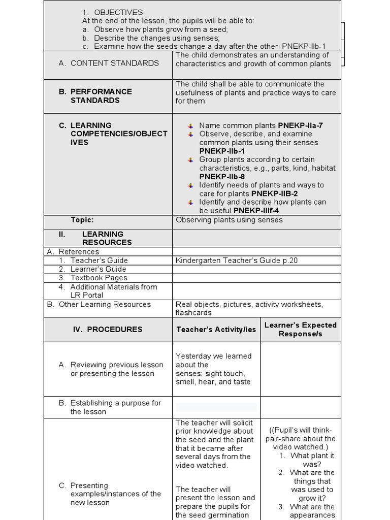 Detailed Kinder - LP 4th Q Week 2 Day2 | PDF