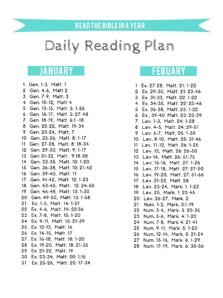 Daily Reading Plan PDF | PDF