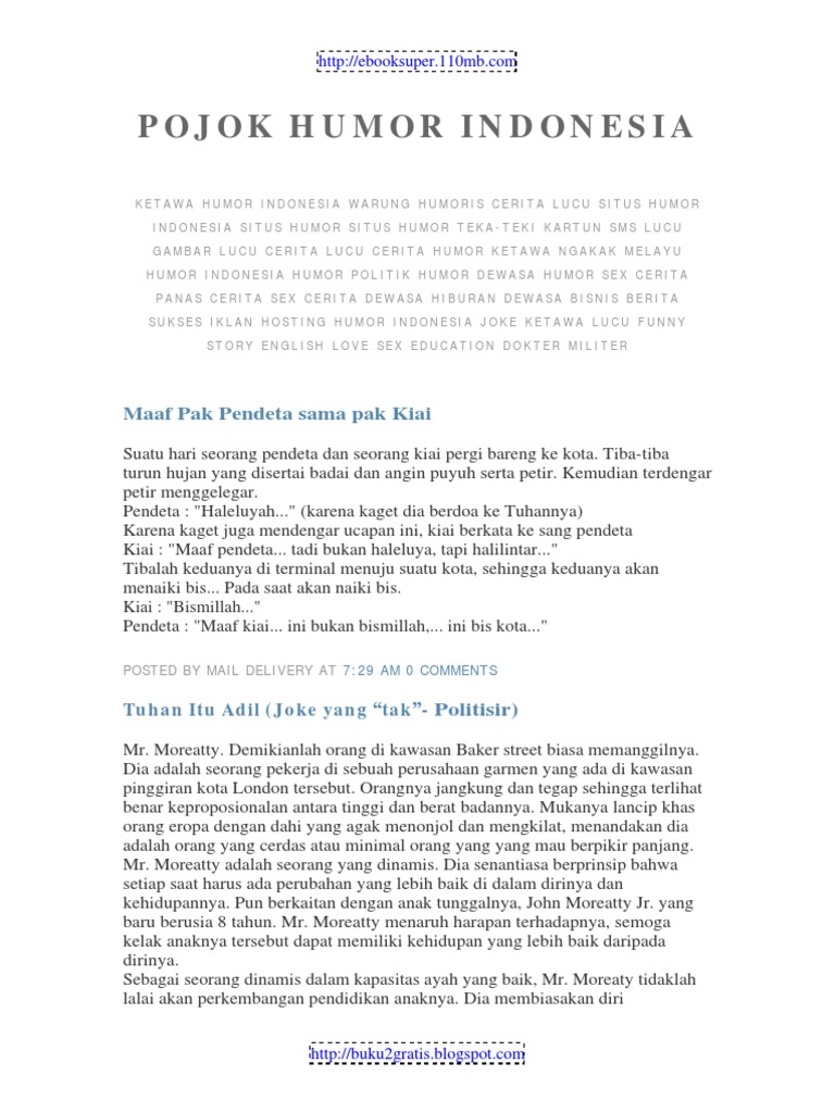 Pojok Humor Indonesia PDF | PDF | Perjalanan
