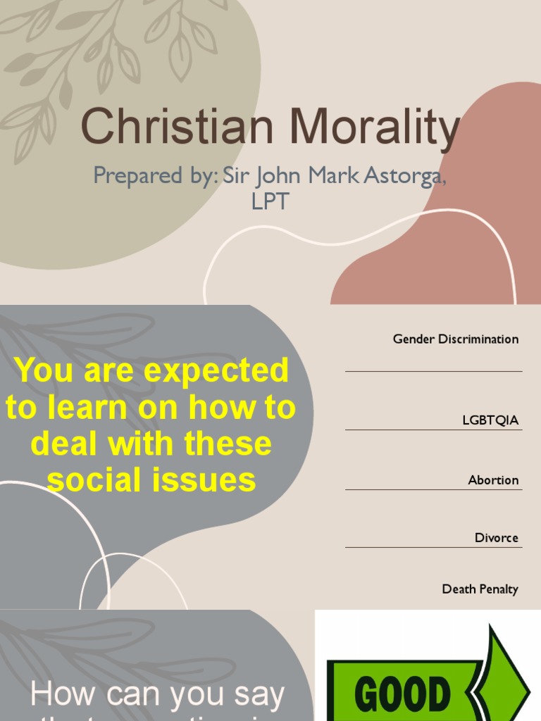 Christian Morality PDF | PDF