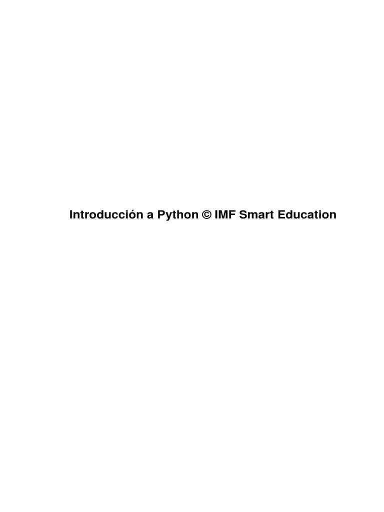 Introducción A Python (PDF Descargable) - Ocred | PDF | Python ...