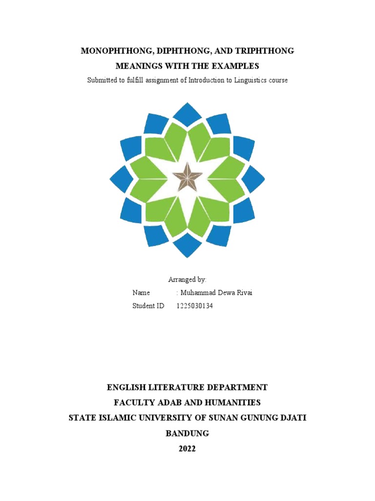 Muhammad Dewa Rivai - 1225030134 - Monophthong, Diphthong, and ...