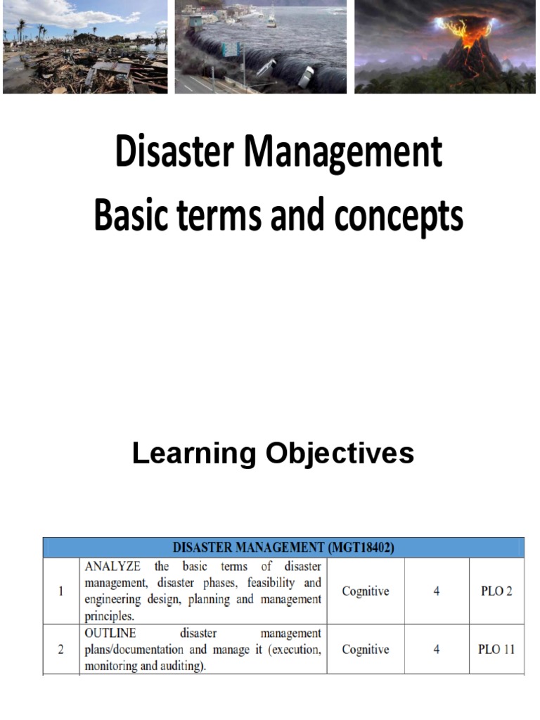 Lecture 1 Introduction To Hazards and Disaster Management PDF | PDF | Hazards | Emergency Management