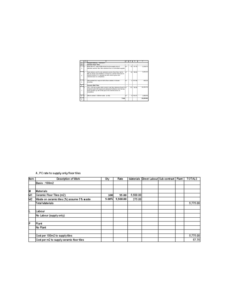 Week8 Tutorial Finishes BOQ | PDF | Technology & Engineering