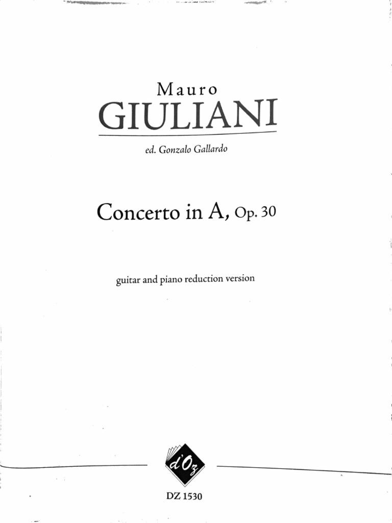 Giuliani Concerto in A, Op.30 PDF | PDF