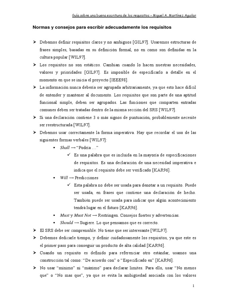 Como Escribir Requisitos PDF | PDF
