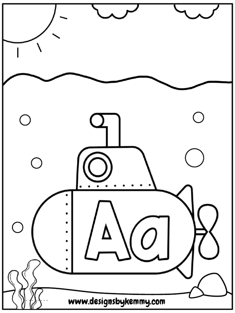 PDF Alphabet Ocean Coloring Book For Kids PDF | PDF