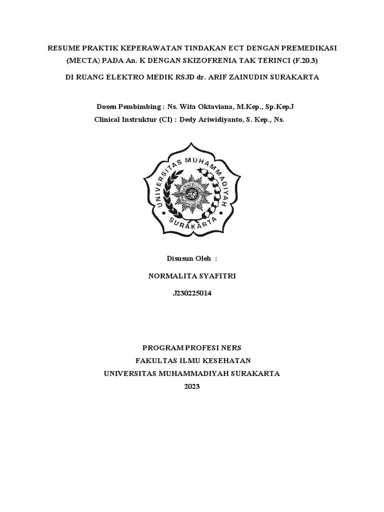 Resume Ect Kelompok Gatotkaca PDF | PDF
