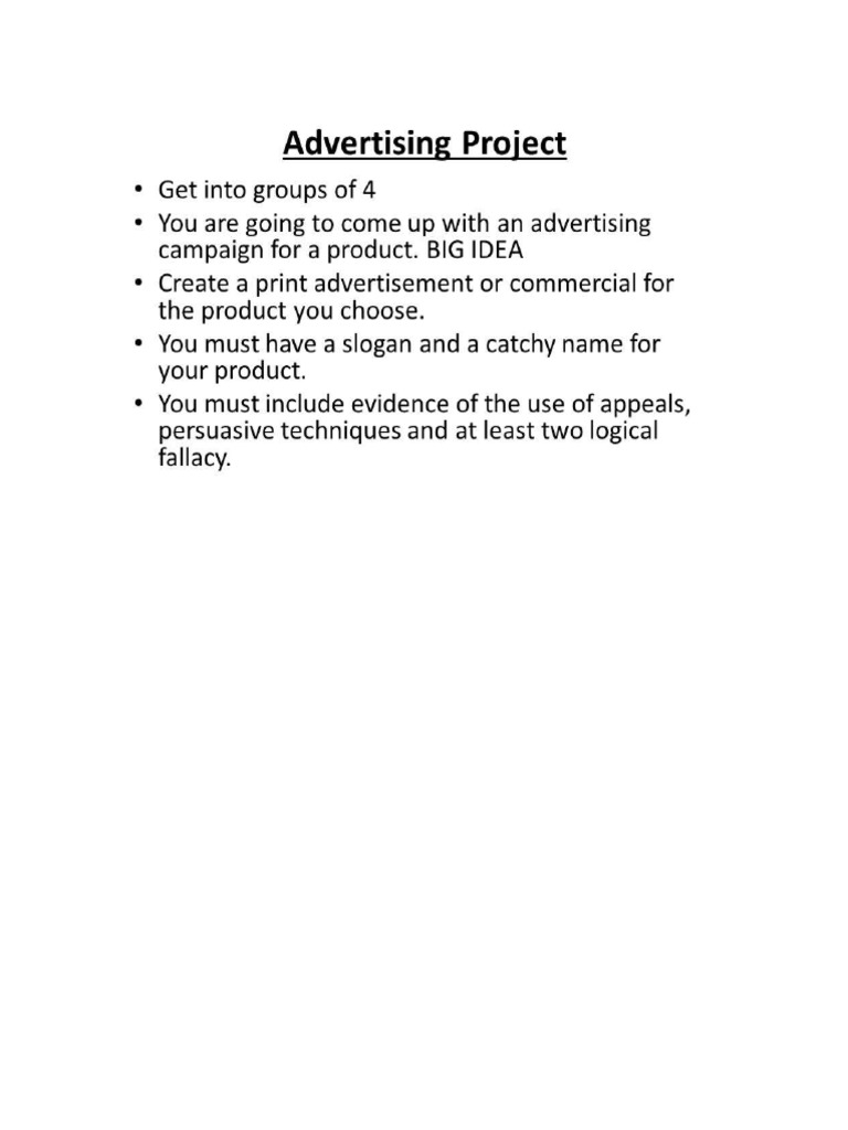 Project Create Your Own Ad | PDF