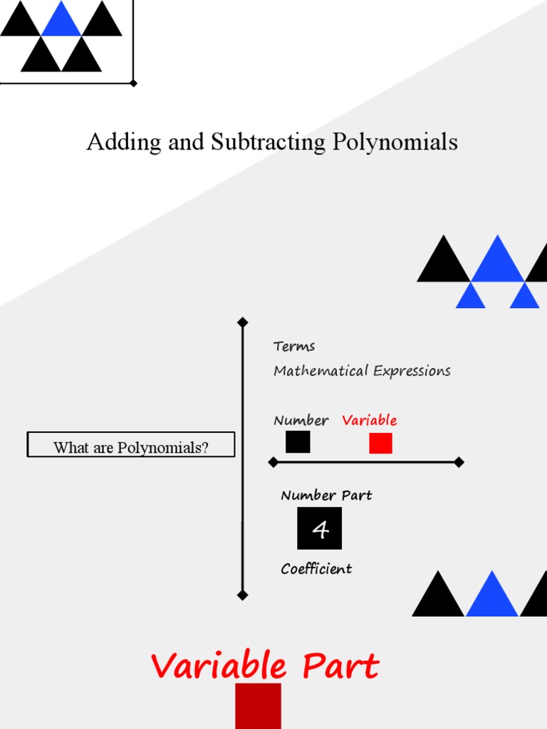 Adding and Subtracting Polynomials - Grade 7 | PDF | Polynomial | Numerical Analysis