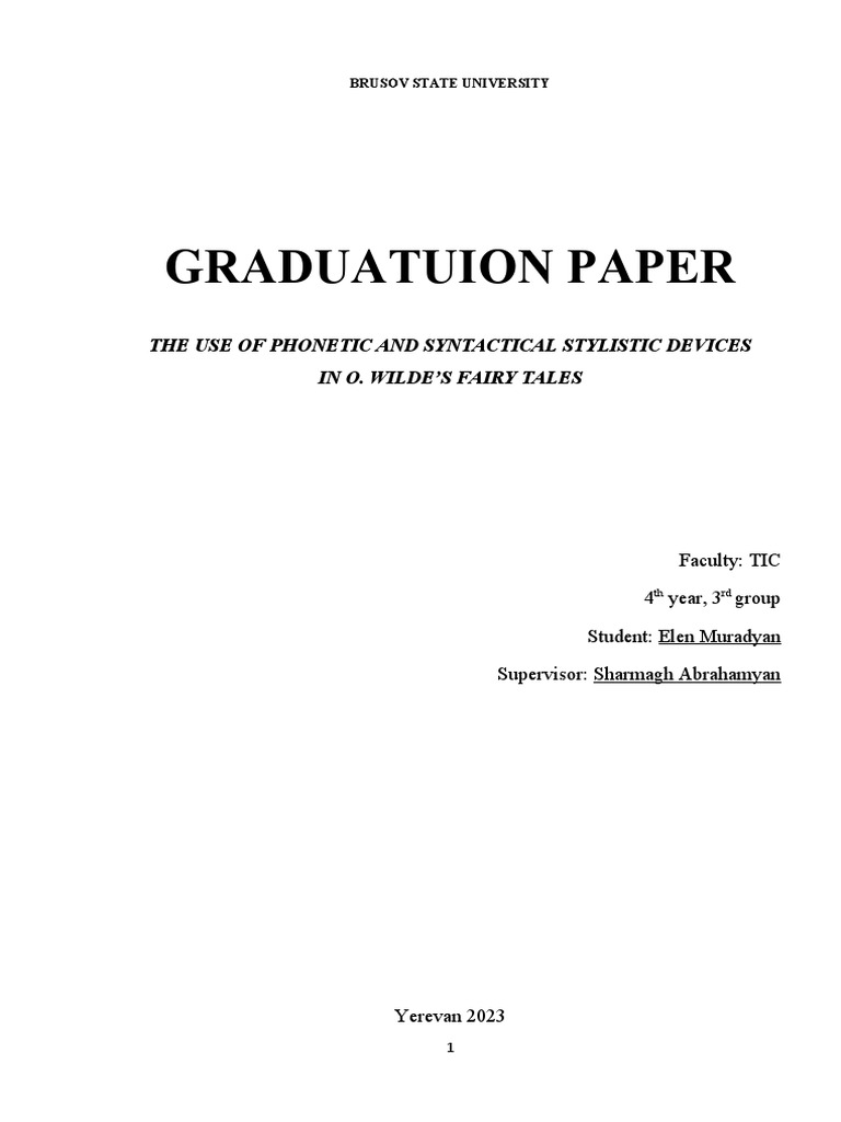Graduate Paper | PDF