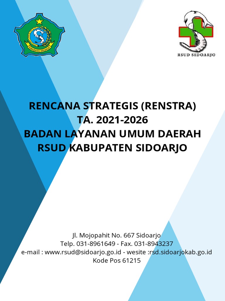 Renstra RSUD Kab. Sidoarjo 2021-2026, (10012021) PDF | PDF
