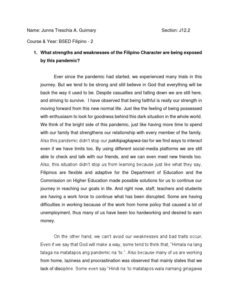 Filipino Traits PDF | PDF