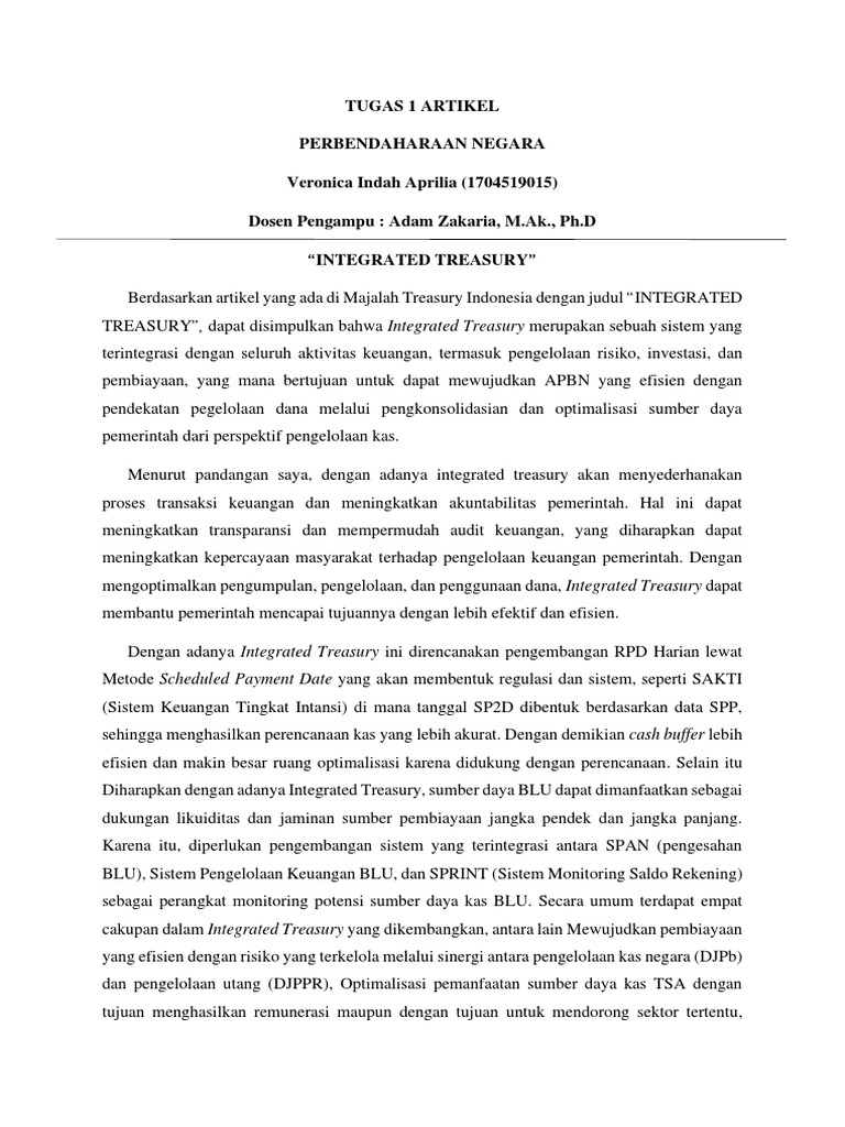 Veronica Indah Aprilia - 1704519015 - Tugas 1 Perbendaharaan Negara ...