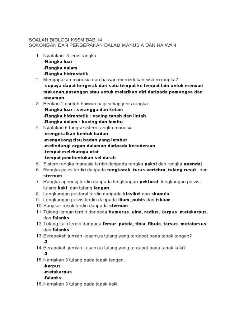 Bio Ting 4 Bab 14 KSSM | PDF